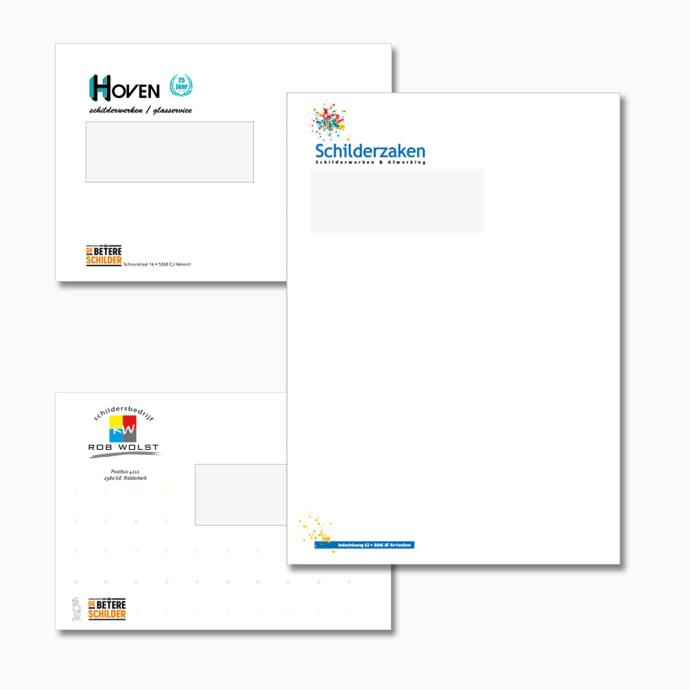 Enveloppen- voor jou schilder facturen en offertes